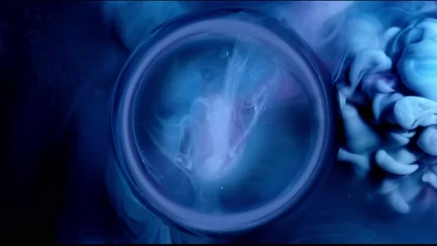 Ink swirl. Blue circle of motion. Abstra... | Stock Video | Pond5