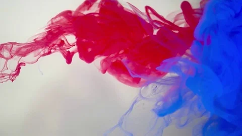 Ink of white, pink and blue color pourin... | Stock Video | Pond5
