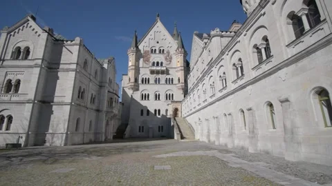 Inner courtyard of the historical Neusch... | Stock Video | Pond5