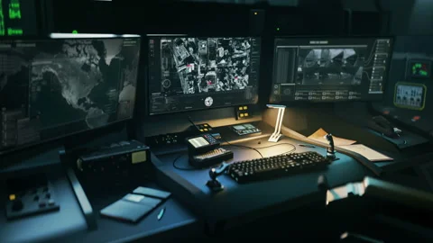Military Drone Control Room Stock Video Footage | Royalty Free Military ...