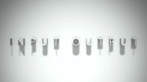 input output 3D title animation white te... | Stock Video | Pond5