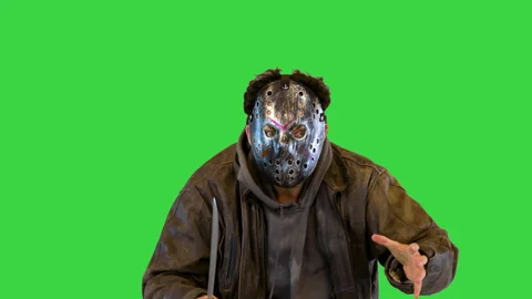 Insane maniac in metal mask with man eye... | Stock Video | Pond5