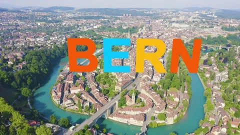 Inscription on video. Bern, Switzerland.... | Stock Video | Pond5