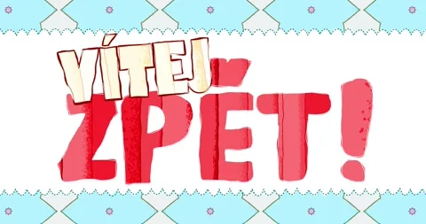 The inscription WELCOME BACK in Czech st... | Stock Video | Pond5