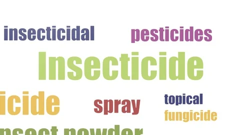 Insecticide Wordcloud Animated On White ... | Stock Video | Pond5