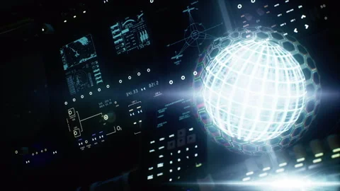 Insert shots of the warship's cockpit sc... | Stock Video | Pond5