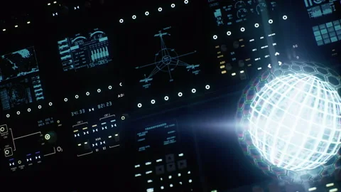 Insert shots of the warship's cockpit sc... | Stock Video | Pond5