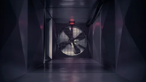 Inside air vent air duct air shaft venti... | Stock Video | Pond5