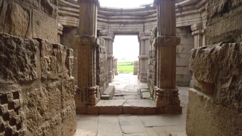Inside an Ancient Hindu Temple at Rahila... | Stock Video | Pond5
