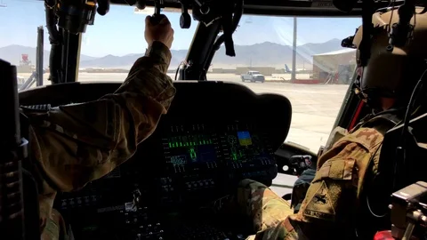 Inside a Blackhawk Cockpit co | Stock Video | Pond5