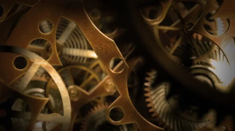Inside a clock, infinite zoom into the c... | Stock Video | Pond5