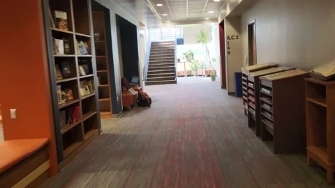 Inside of College Campus Library | Stock Video | Pond5