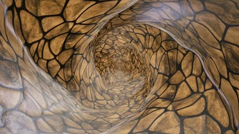 Inside a Creepy Stones Tunnel Animation,... | Stock Video | Pond5