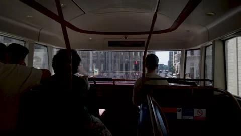 Inside Double-decker Bus London City in ... | Stock Video | Pond5