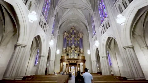 Inside Duke Chapel on the Duke Universit... | Stock Video | Pond5