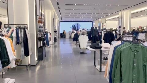Inside footage of fashion brand's store ... | Stock Video | Pond5