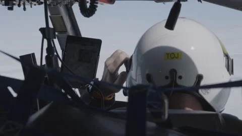 Inside Helicopter Point of View of Pilot... | Stock Video | Pond5