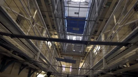 Inside Large Prison Block, Cinematic Rev... | Stock Video | Pond5
