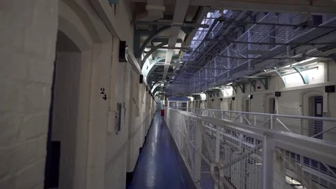 Inside Large Prison Block, Cinematic Rev... | Stock Video | Pond5