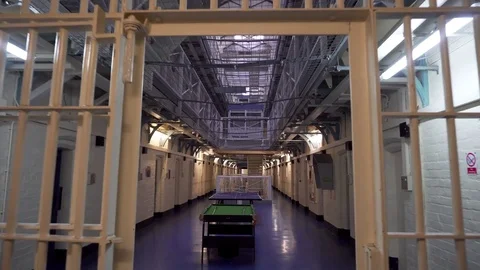 Inside Large Prison Block, Cinematic Rev... | Stock Video | Pond5