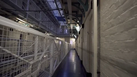 Inside Large Prison Block, Cinematic Rev... | Stock Video | Pond5