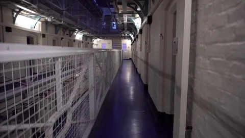 Inside Large Prison Block, Cinematic Rev... | Stock Video | Pond5