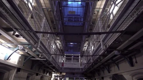 Inside Large Prison Block, Cinematic Rev... | Stock Video | Pond5