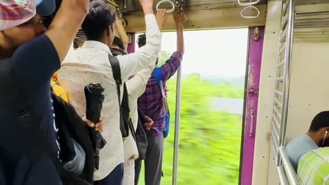 Inside Mumbai Local Train Stock Footage ~ Royalty Free Stock Videos | Pond5