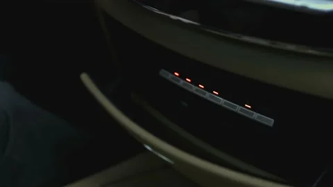 Inside a luxury car interior. A man open... | Stock Video | Pond5