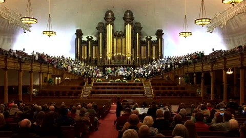 Inside Mormon Temple With Large Organ An... | Stock Video | Pond5