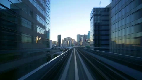inside moving fast train, hyper lapse of... | Stock Video | Pond5