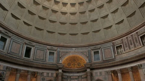 Inside Pantheon Altar Ground Level Tilt ... | Stock Video | Pond5