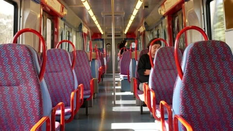 Inside a Passenger Train , View of the S... | Stock Video | Pond5