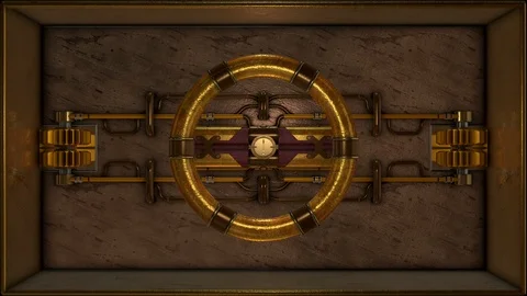 Inside safe vault mechanism animation. 3... | Stock Video | Pond5