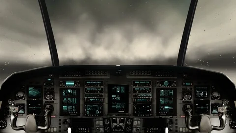 Inside a Spaceship Cockpit Flying Throug... | Stock Video | Pond5