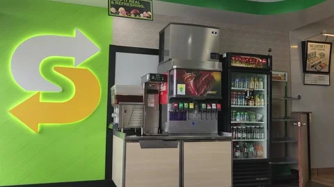 Inside of Subway Restaurant Lobby Area F... | Stock Video | Pond5