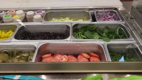 Inside of Subway Restaurant Meal Prep Ar... | Stock Video | Pond5