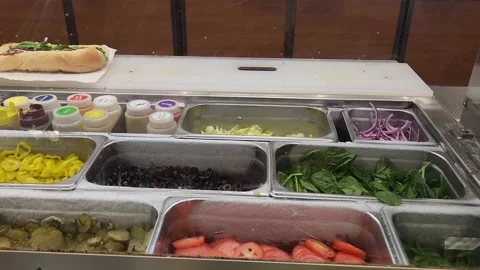 Inside of Subway Restaurant Meal Prep Ar... | Stock Video | Pond5
