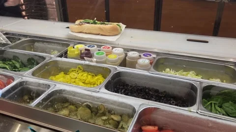 Inside of Subway Restaurant Meal Prep Ar... | Stock Video | Pond5