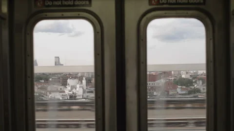 Inside Subway Train Car Window Doors Bro... | Stock Video | Pond5