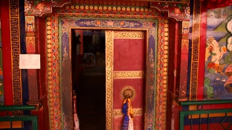 Inside Temple Matho Monastery, Ladakh, I... | Stock Video | Pond5