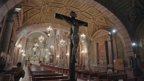 Inside Templo de San Francisco de Asís ... | Stock Video | Pond5