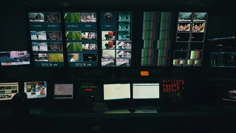 Television Control Room Stock Video Footage | Royalty Free Television ...