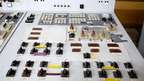 Inside the Unit 2 control room Chernobyl... | Stock Video | Pond5