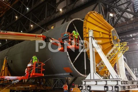 Inside the Vehicle Assembly Building at NASAs Kennedy Space Center in ...