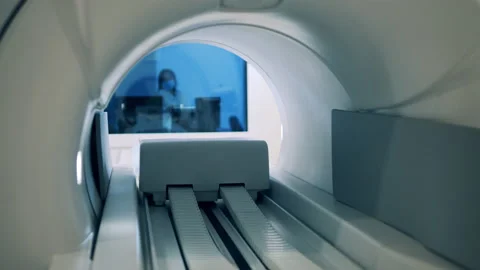 Inside view of a medical CT scanner | Stock Video | Pond5