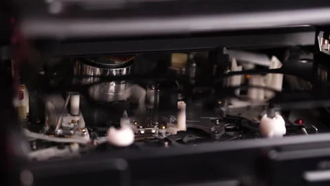 Inside View of VHS Video Cassette Tape P... | Stock Video | Pond5