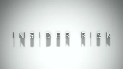 insider risk 3D title animation white te... | Stock Video | Pond5