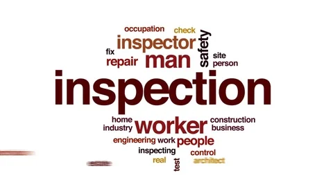 Inspection animated word cloud, text des... | Stock Video | Pond5