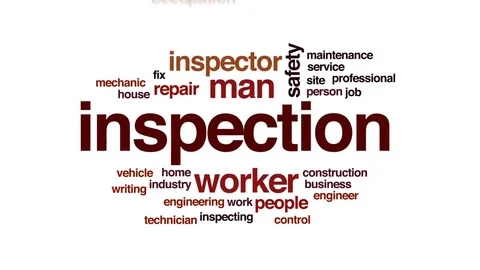 Inspection animated word cloud, text des... | Stock Video | Pond5